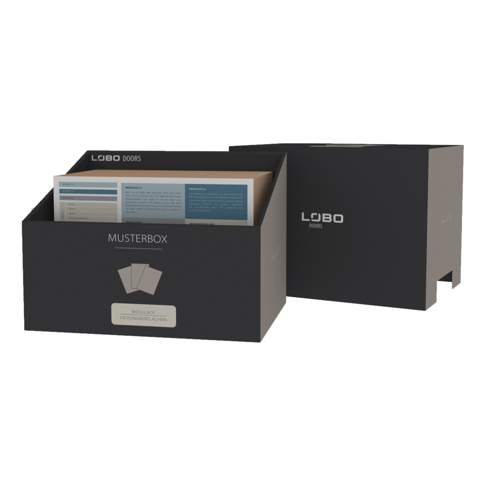 Musterbox Weißlack und Designoberflächen - jetzt informieren | LOBO HOME